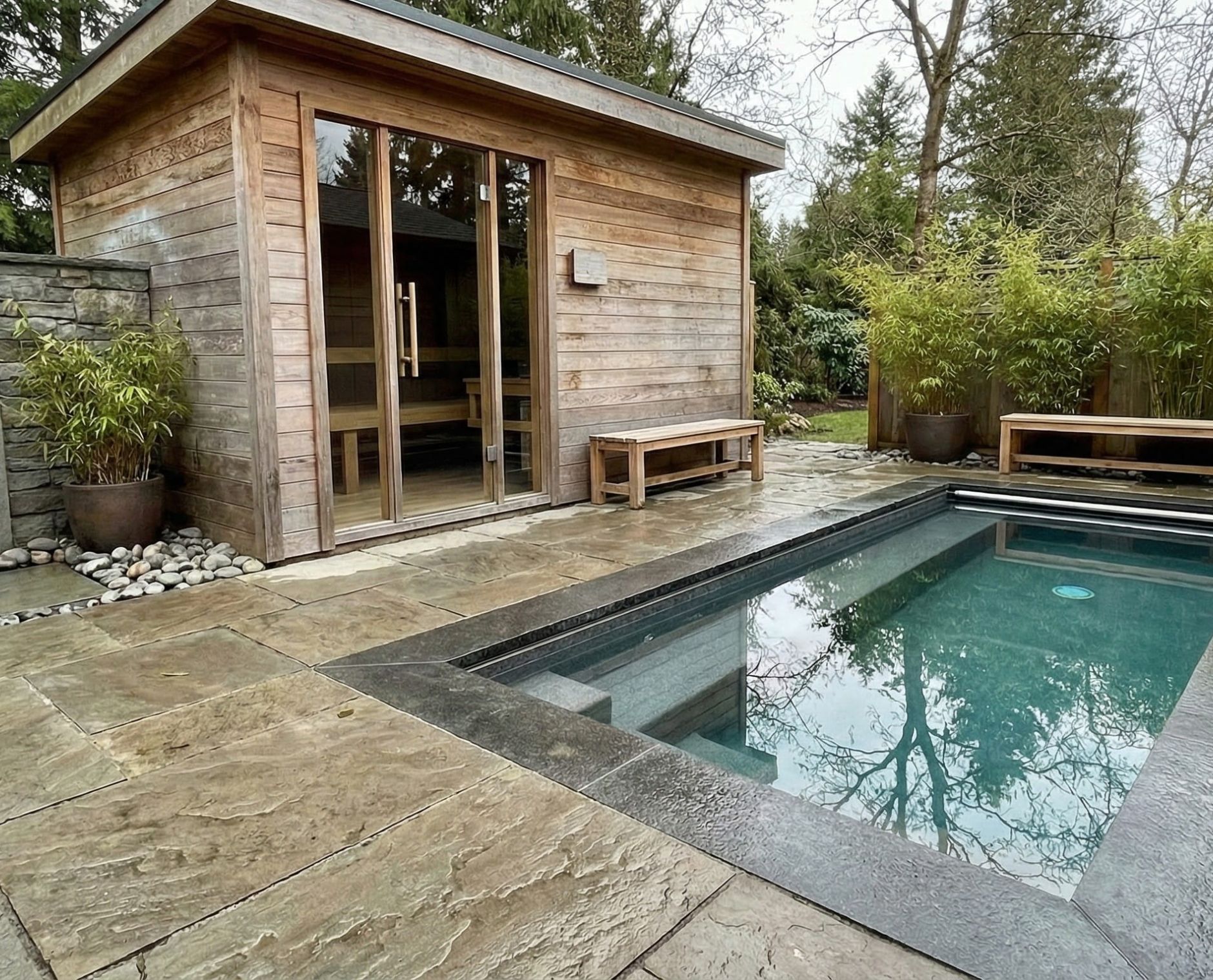 Faszinierend Sauna Tauchbecken Garten Ebenbild